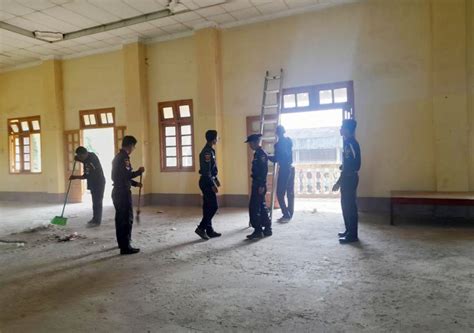 ရခိုင်ပြည်နယ် မောင်တောမြို့၌ သာသနာ့ဗိမာန် ပတ်ဝန်းကျင်သန့်ရှင်းသာယာရေးအတ