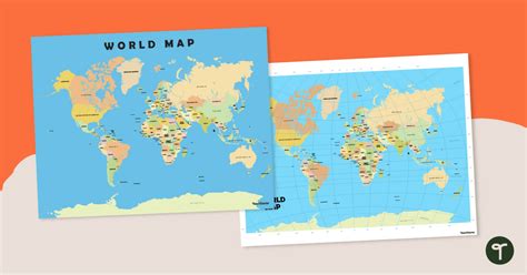 World Political Map For Students Elementary School Map