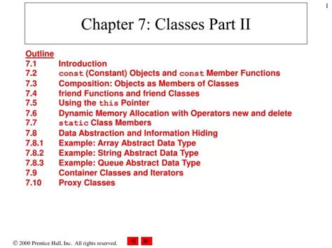 Ppt Chapter 7 Classes Part Ii Powerpoint Presentation Free Download Id4448673