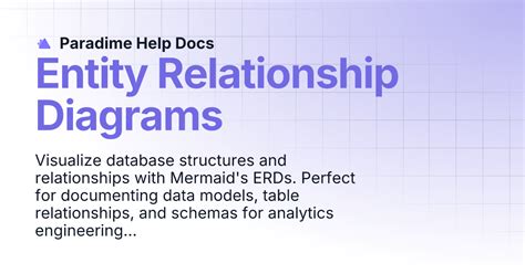 entity relationship diagrams paradime help docs