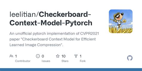 github leelitian checkerboard context model pytorch an unofficial