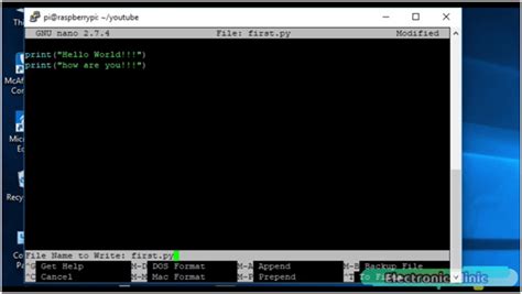 Raspberry Pi First Program And Basic Commands Python Programming
