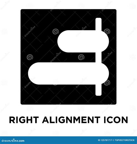 Right Alignment Icon Can Be Used For Web Logo Mobile App UI UX On White Background Cartoon