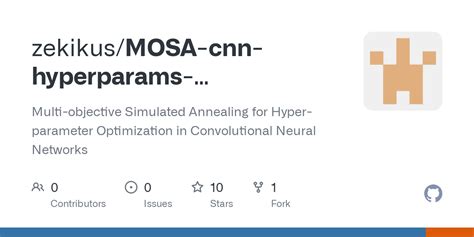 Github Zekikus Mosa Cnn Hyperparams Optimization Multi Objective Simulated Annealing For