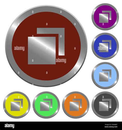 Set Of Color Glossy Coin Like Overlapping Elements Buttons Stock Vector Image And Art Alamy
