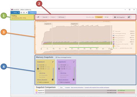 Control Profiling Session Dotmemory