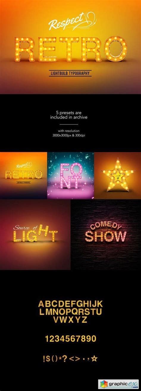 Retro Lightbulb Font Font Bundles