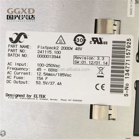 Eltek Flatpack2 48v 3000w Rectifier Module Efficient Power