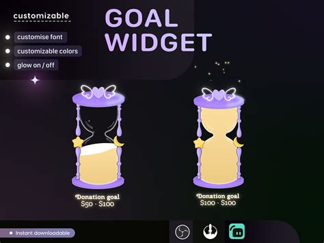 Cute Sand Timer Liquid Filling Goal Widget Is Fully Customisable For