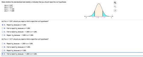 Solved State Whether The Standardized Test Statistic Z Chegg Com