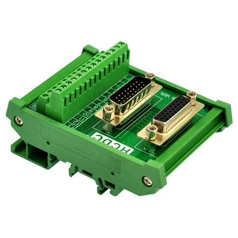 DIN Rail Mount D SUB Male Female Interface Module Terminal Block Breakout Board DB HD