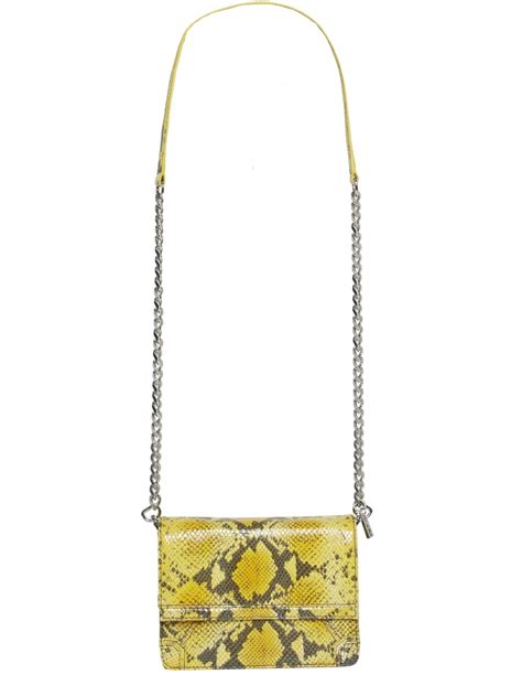 Clee Crossbody Alice And Olivia Yellow Snake Skin Yup Yellow Snake