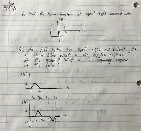 Solved A Find The Fourier Transform Of Signal X T Chegg