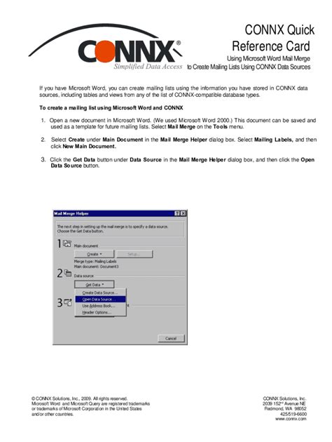 Fillable Online Data Sources You Can Use For A Mail Merge Fax Email