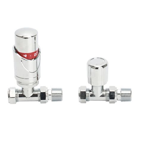 Silver Chrome Trv Valves Straight The Underfloor Heating Expert