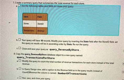 7 create a summary query that summarizes the total revenue for each