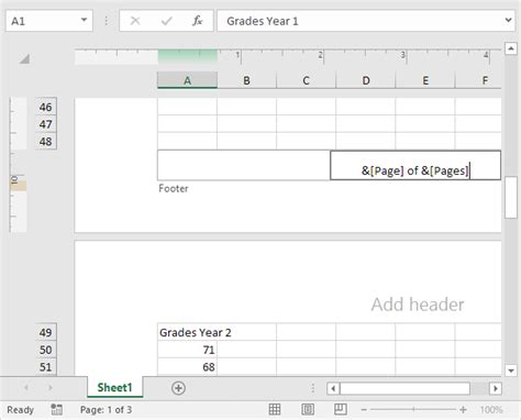 Insert Page Numbers In Excel Step By Step Tutorial