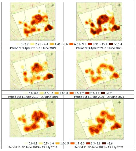 Kernel Density Maps For Medical Emergencies For Periods 1 4 Urban Sci Download Scientific