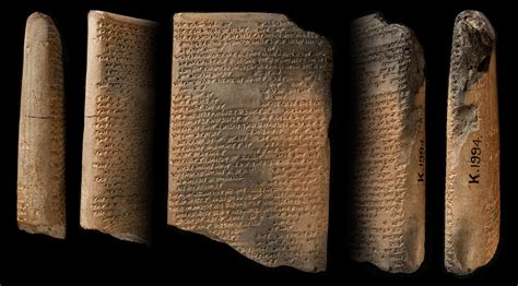 Fragment Of A Clay Tablet With Inscription In Cuneiform Written For