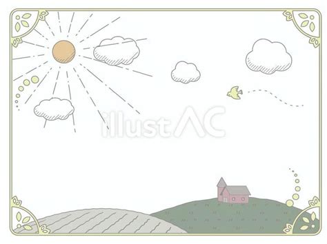 農場フレームイラスト No 23331336｜無料イラスト・フリー素材なら「イラストac」