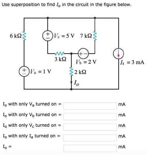 solved use superposition to find io in the circuit in the