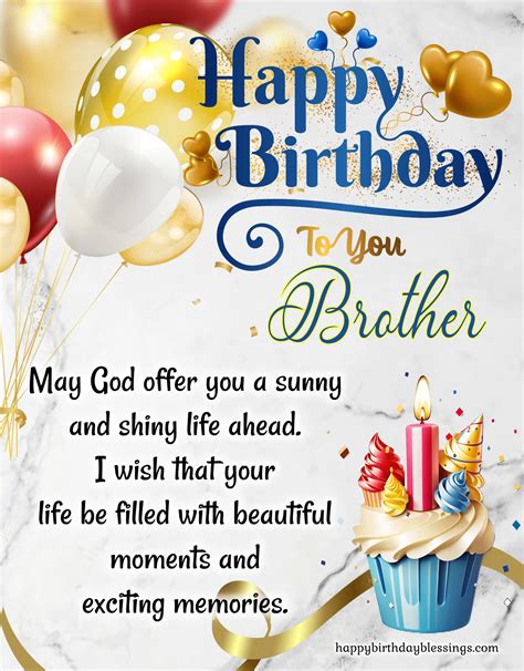 107 Happy Birthday Wishes For Brother Messages Quotes Greetings Vzzo