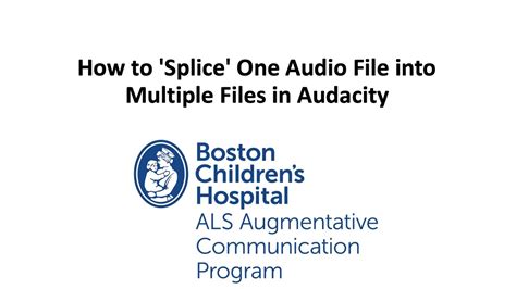 how to splice one audio file into multiple files in audacity youtube