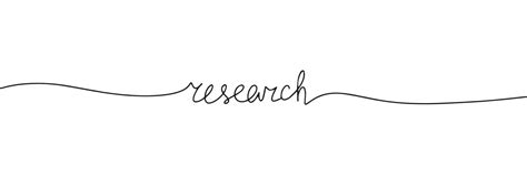Research Phrase Word One Line Continuous Handwriting Calligraphy