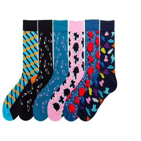 레드 블랙 레인 화이트 핀 버클 핑크 핀 버클 화려한 모자 블루 및 오렌지 스퀘어 남성용 및 여성용 양말 Zq032스타킹 Aliexpress