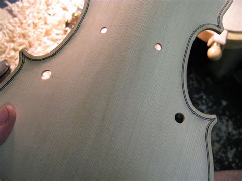 Step 2 Of Carving The F Holes Carving Step Violin