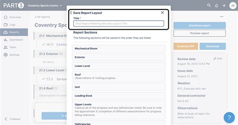 Saving A Report Layout Part Help Center