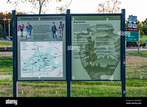Manassas National Battlefield Park Map And Regulations Hi Res Stock