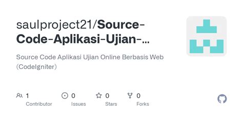 GitHub Saulproject21 Source Code Aplikasi Ujian Online Berbasis Web