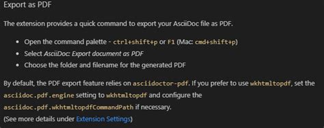 Asciidoctor Pdf Using Asciidoc Extension In Visual Source Code Unable