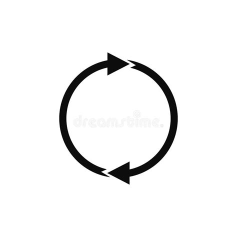 Two Semi Circular Thin Arrows Together Semicircular Round Arrows Rotation In Circle Following
