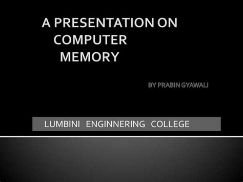 Computer Memory Pptx