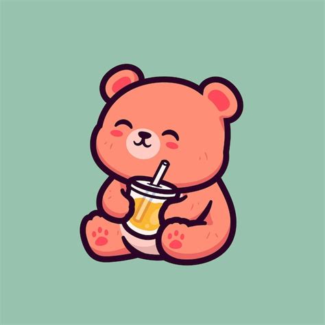 귀여운 의 터 만화 일러스트레이션 프리미엄 벡터