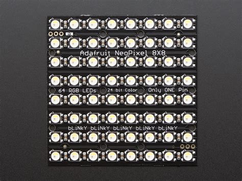 adafruit neopixel neomatrix 64 rgbw natural [~4500k] id 2871
