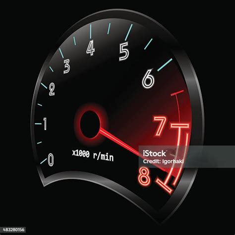 타코미터 3d Tm 계기판 측정기에 대한 스톡 벡터 아트 및 기타 이미지 계기판 측정기 차 빨강 Istock