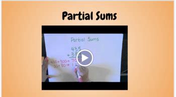 Partial Sums To Add By Creager S Classroom TPT