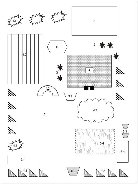 Cottage Style Planting Plan EdrawMax Free Editbale Printable
