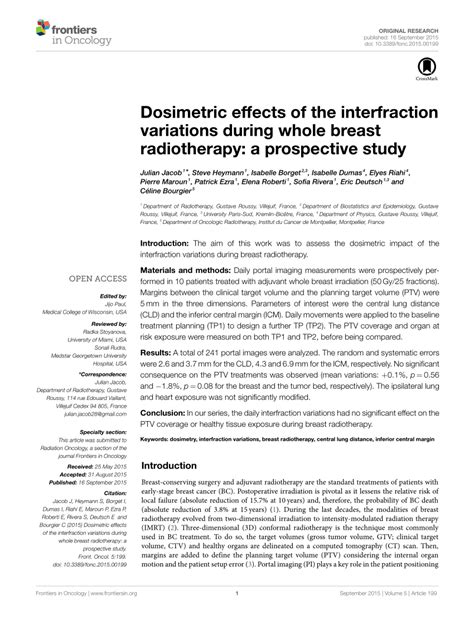Pdf Dosimetric Effects Of The Interfraction Variations During Whole