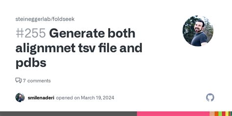 Generate Both Alignmnet Tsv File And Pdbs · Issue 255 · Steineggerlab