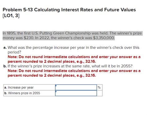 Solved Problem 5 13 ﻿calculating Interest Rates And Future