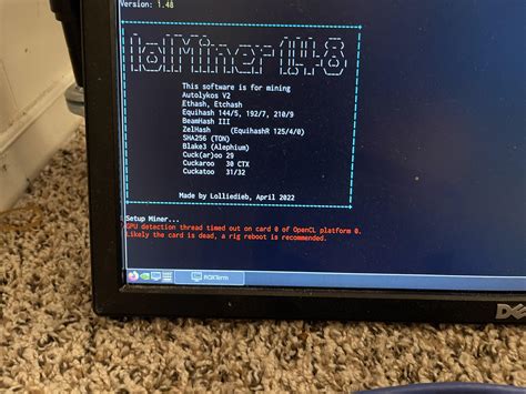 Im Getting This Occasional Error But Im Not Sure Why I Reboot And Everything Starts Up Fine