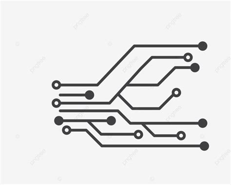 Circuit Board Line Cpu Chip Icon Logo Illustration Vector Vector Vector Internal Chip Png And