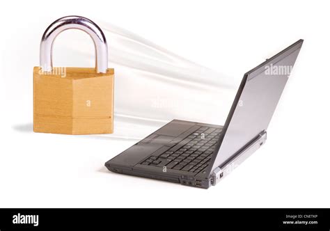 Laptop And Lock Stock Photo Alamy