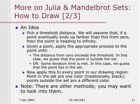 ppt more on julia and mandelbrot sets chaos powerpoint presentation