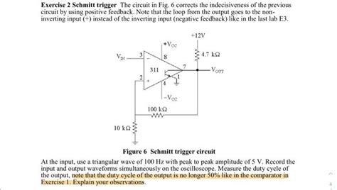 Solved Exercise Schmitt Trigger The Circuit In Fig Chegg Com