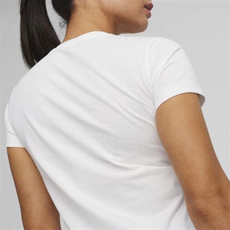 Polo Deportivo Mujer Puma 679315 02 Ess Blossom Script Tee AlgodÓn Blanco